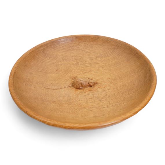Robert Thompson | Mouseman - circular tooled oak fruit bowl | MutualArt