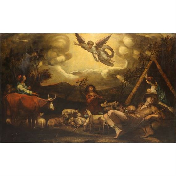 Emilian School, 17th Century | Angel announcing the birth of Jesus to ...