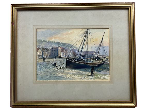 Arthur King | Arthur King Watercolour Sandside Scarborough in 1880 ...