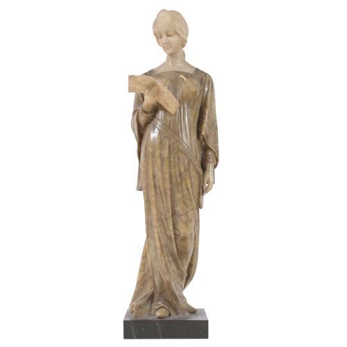 Emilio Fiaschi | BEATRICE READING VITA NUOVA BY DANTE (20th Century ...