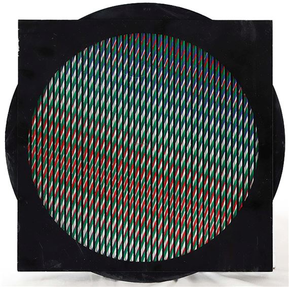 Carlos Cruz-Diez | Chromointerférence manipulable (1989) | MutualArt