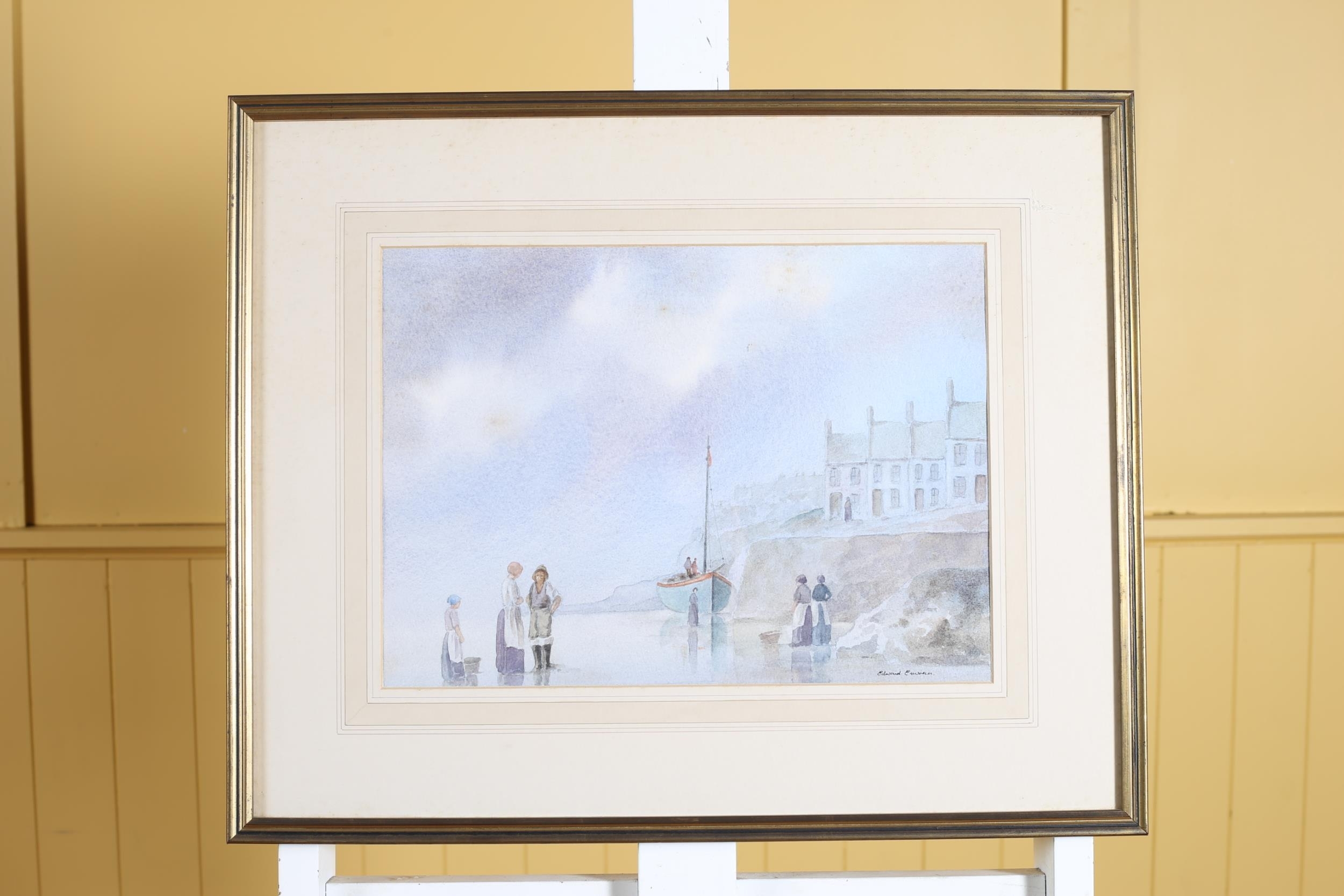 Edward Emerson | EDWARD EMERSON Seashore with Fisher Folk and Sailing ...