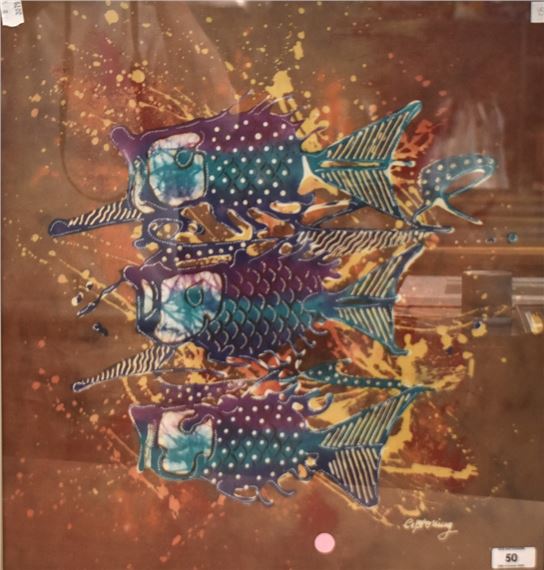 Indonesian School, 20th Century | 20th Century Indonesian School, batik ...