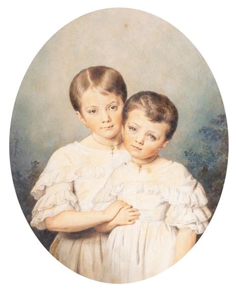 Alexandre-Évariste Fragonard | Portrait Of Two Children | MutualArt