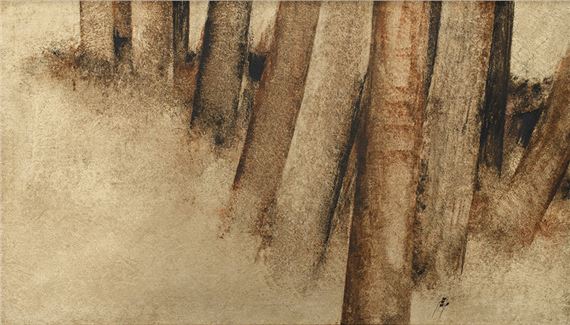 Sohrab Sepehri | Untitled from the Tree Trunks series (Circa 1970s ...