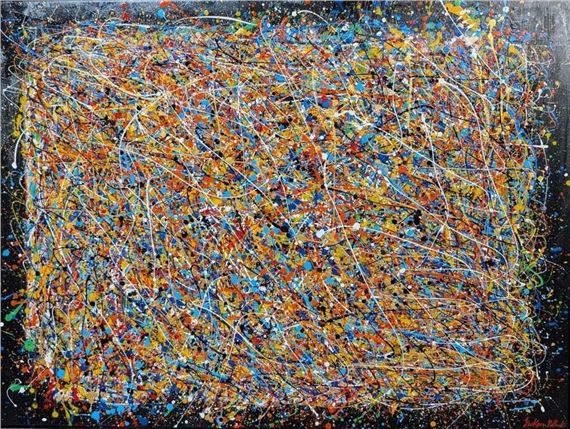 Jackson Pollock | Original in Manner of Jackson Pollock, 36 x 48 ...