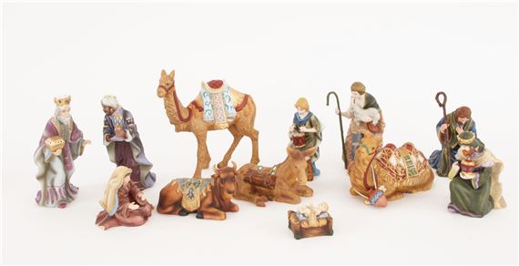 Thomas Kinkade | 1384 Figurer till julkrubba 12st | MutualArt