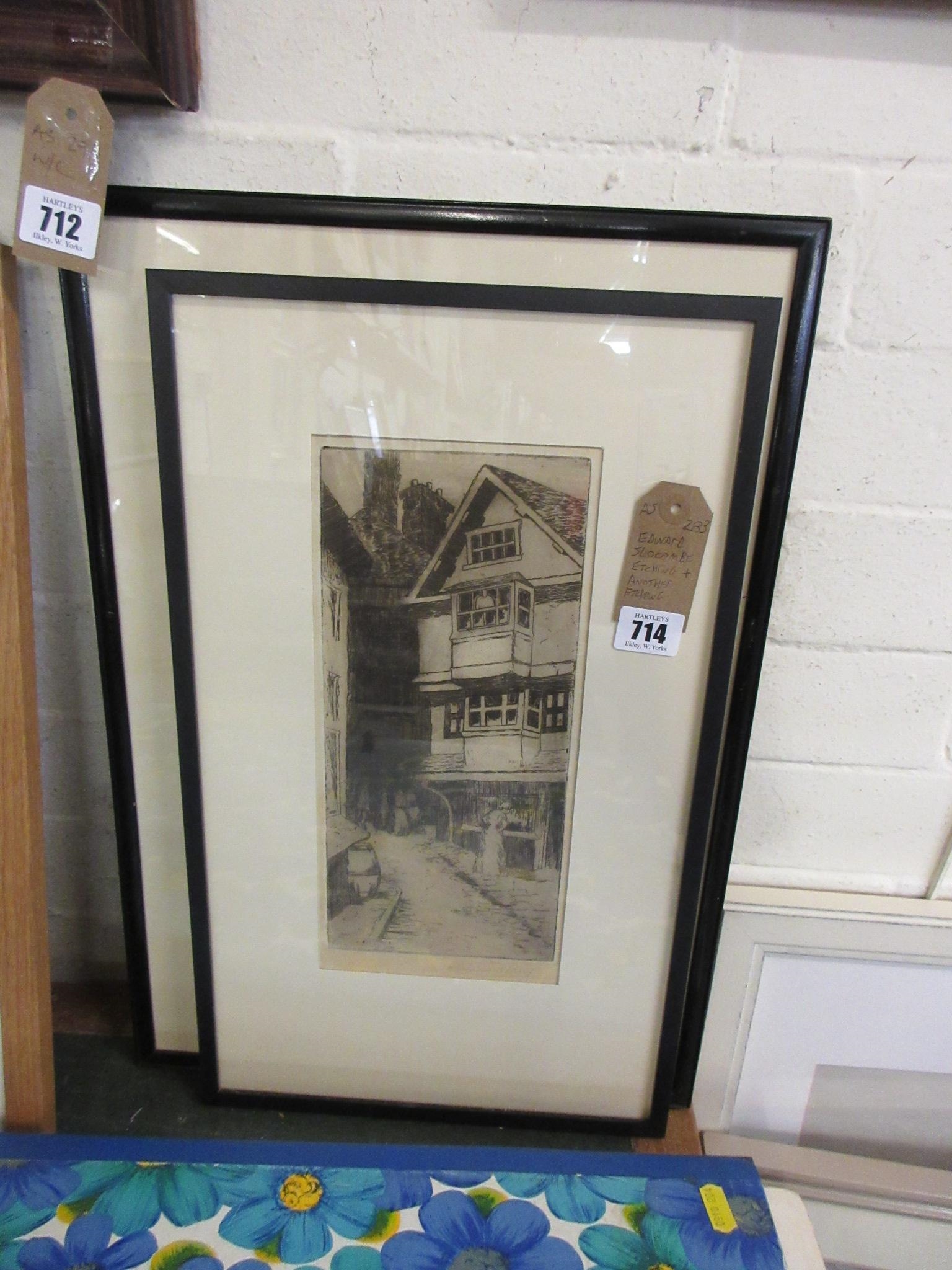 Edward Slocombe | EDWARD SLOCOMBE ETCHING AND ANOTHER ETCHING | MutualArt