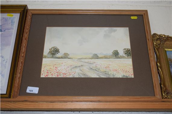 Jonathan Yule | study of a track through a poppy field | MutualArt