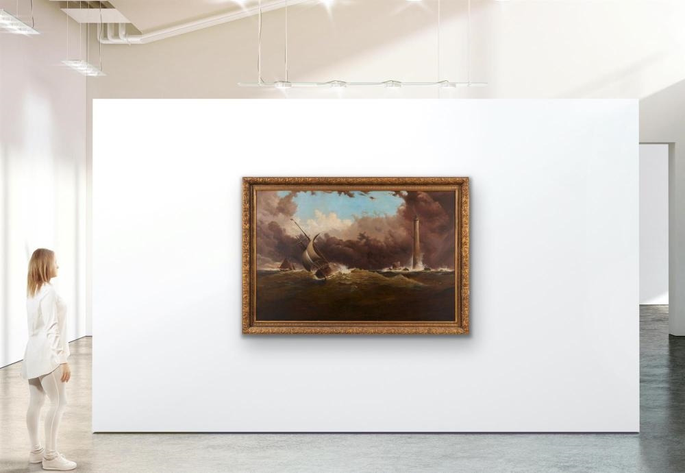 Haughton Forrest | HAUGHTON FORREST (1826-1925) Eddystone Lighthouse c ...