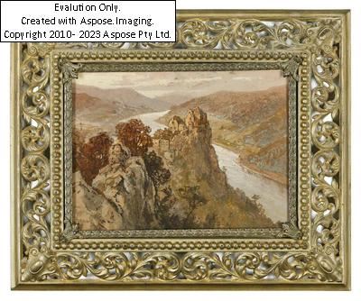 Georg Janny | (Wien 1864-1935) Die Ruine Aggstein an der Donau in der ...