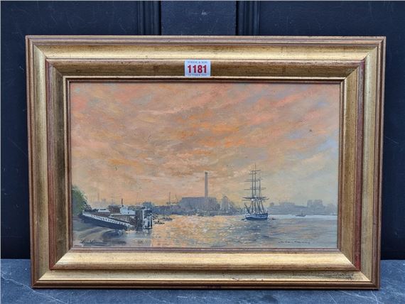 Anthony Flemming | Battersea from the Thames | MutualArt