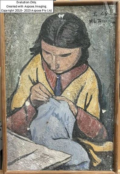 Miguel Tusquellas Corbella | Portrait de femme (1945) | MutualArt