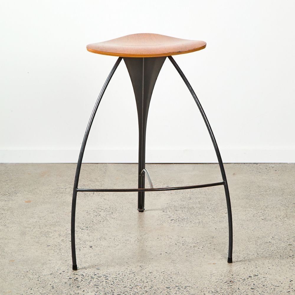 Gary Hunt | A Tall Gary Hunt Crisp Bar Stool by Brilliant Studio (1990s ...
