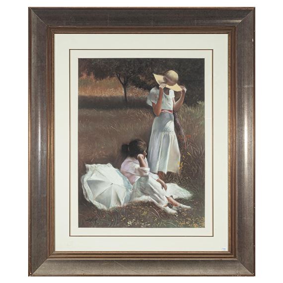 Domingo Domingo | Muchachas en el campo | MutualArt