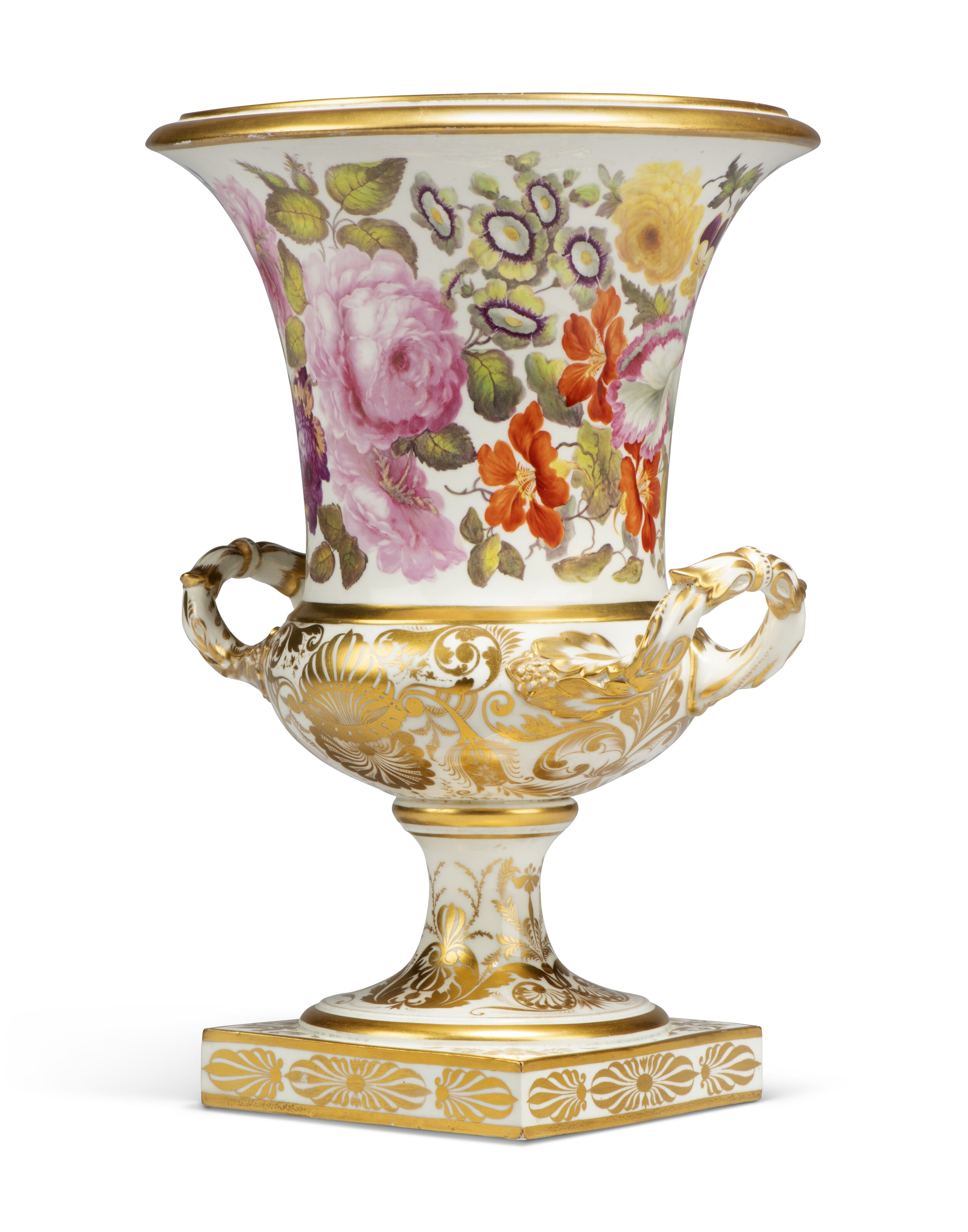 William 'Quaker' Pegg | A LARGE DERBY PORCELAIN CAMPANA VASE | MutualArt