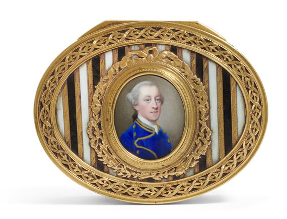 Gervase Spencer | A LOUIS XVI TWO-COLOUR GOLD-MOUNTED ENAMEL, LACQUER ...