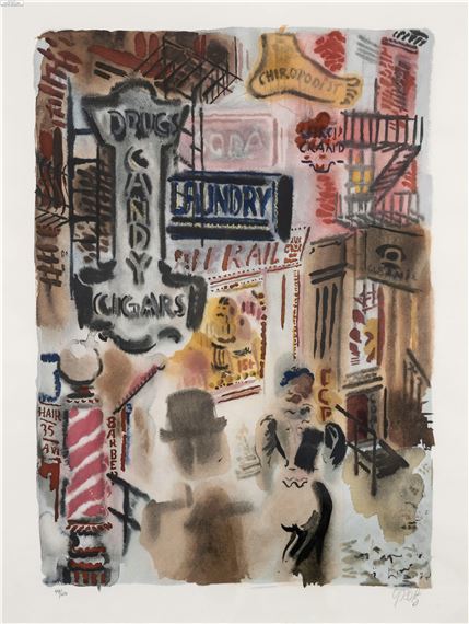 George Grosz | The Bowery (1935) | MutualArt