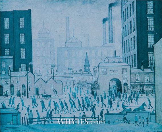 Laurence Stephen Lowry | COMING FROM THE MILL, 1930 (REPRODUCTION PRINT ...