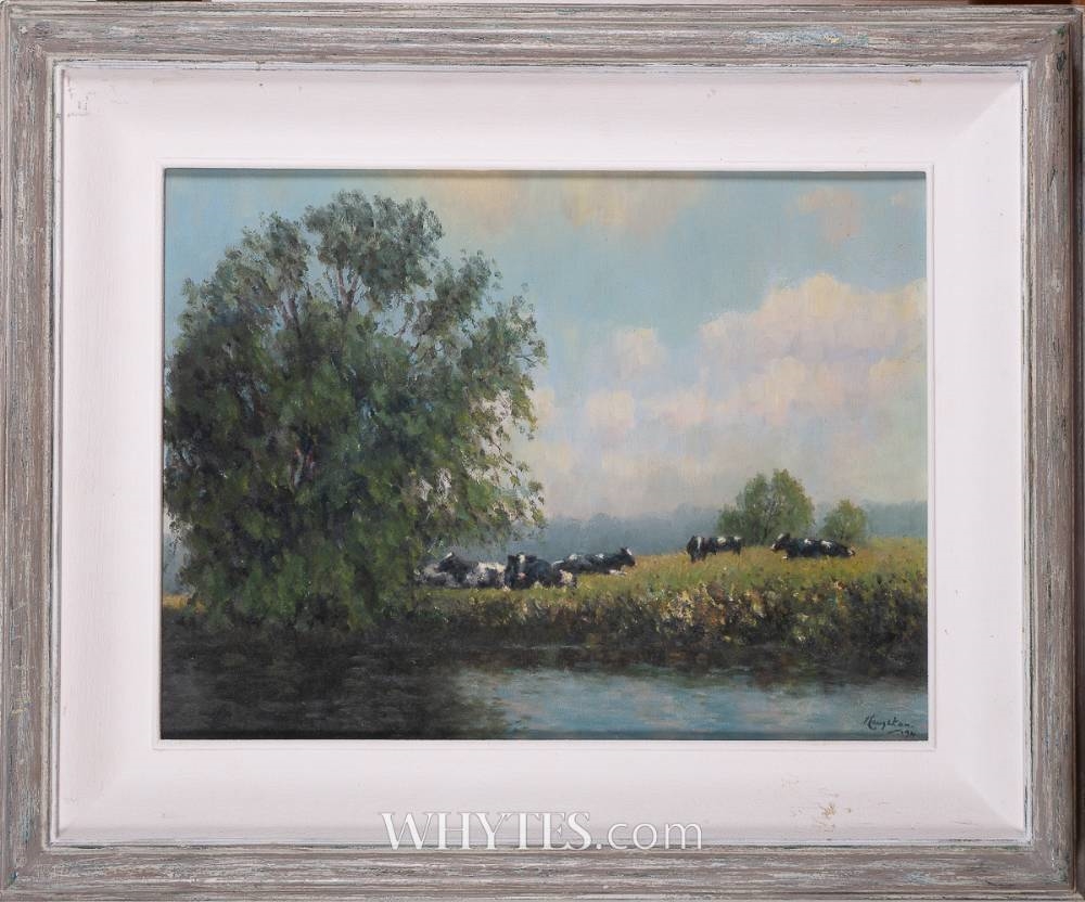 Wilfred J. Haughton | RIVER SCENE WITH COWS, 1994 (1994) | MutualArt