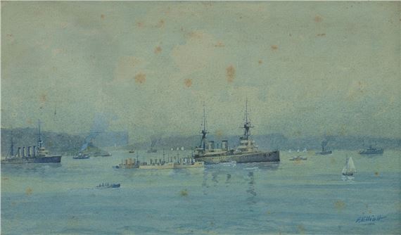 Frederick James Elliot | Boats in Sydney Harbour | MutualArt