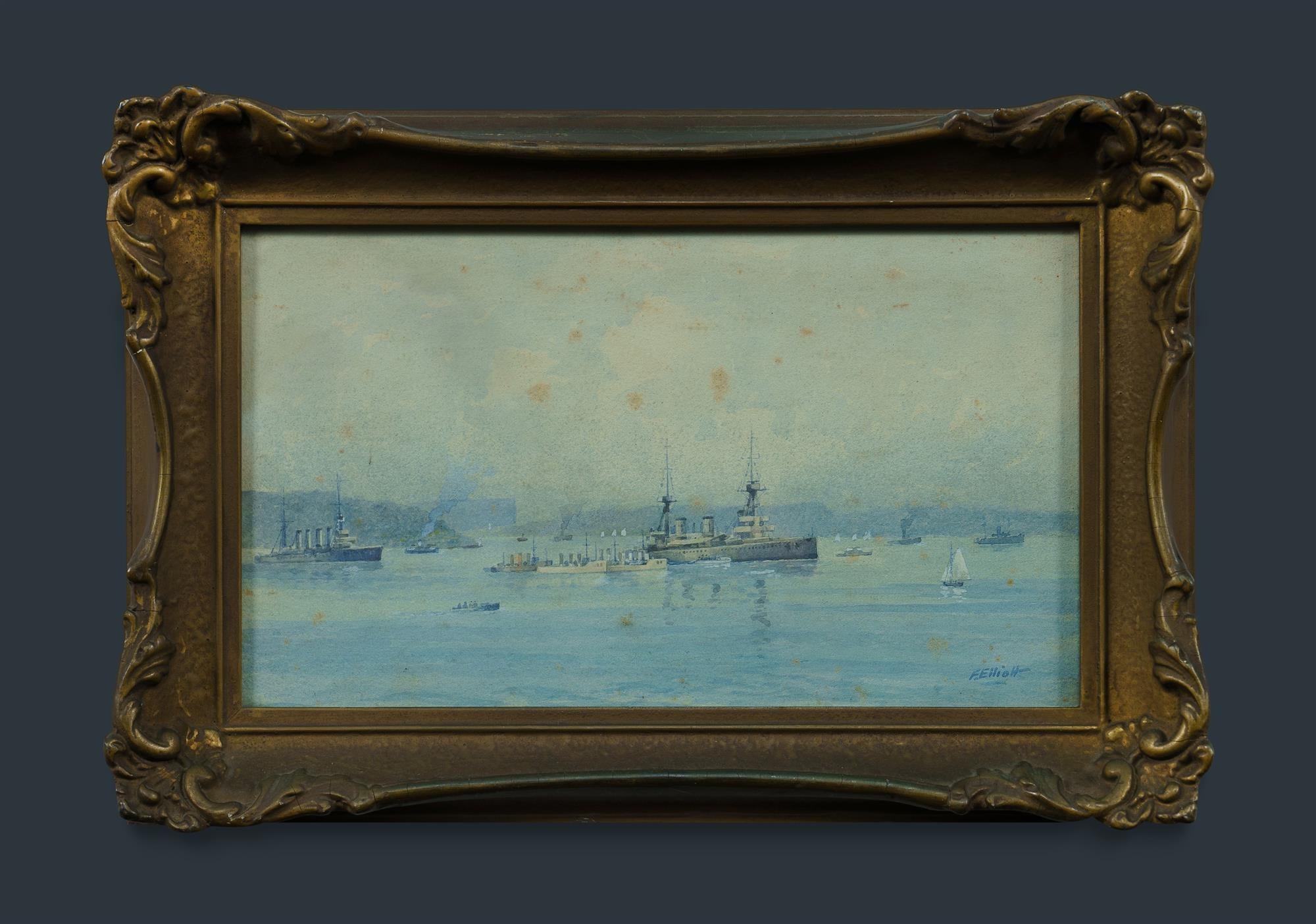 Frederick James Elliot | Boats in Sydney Harbour | MutualArt