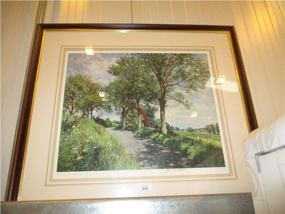 James McIntosh Patrick‏ | Signed Print of a Country Lane | MutualArt