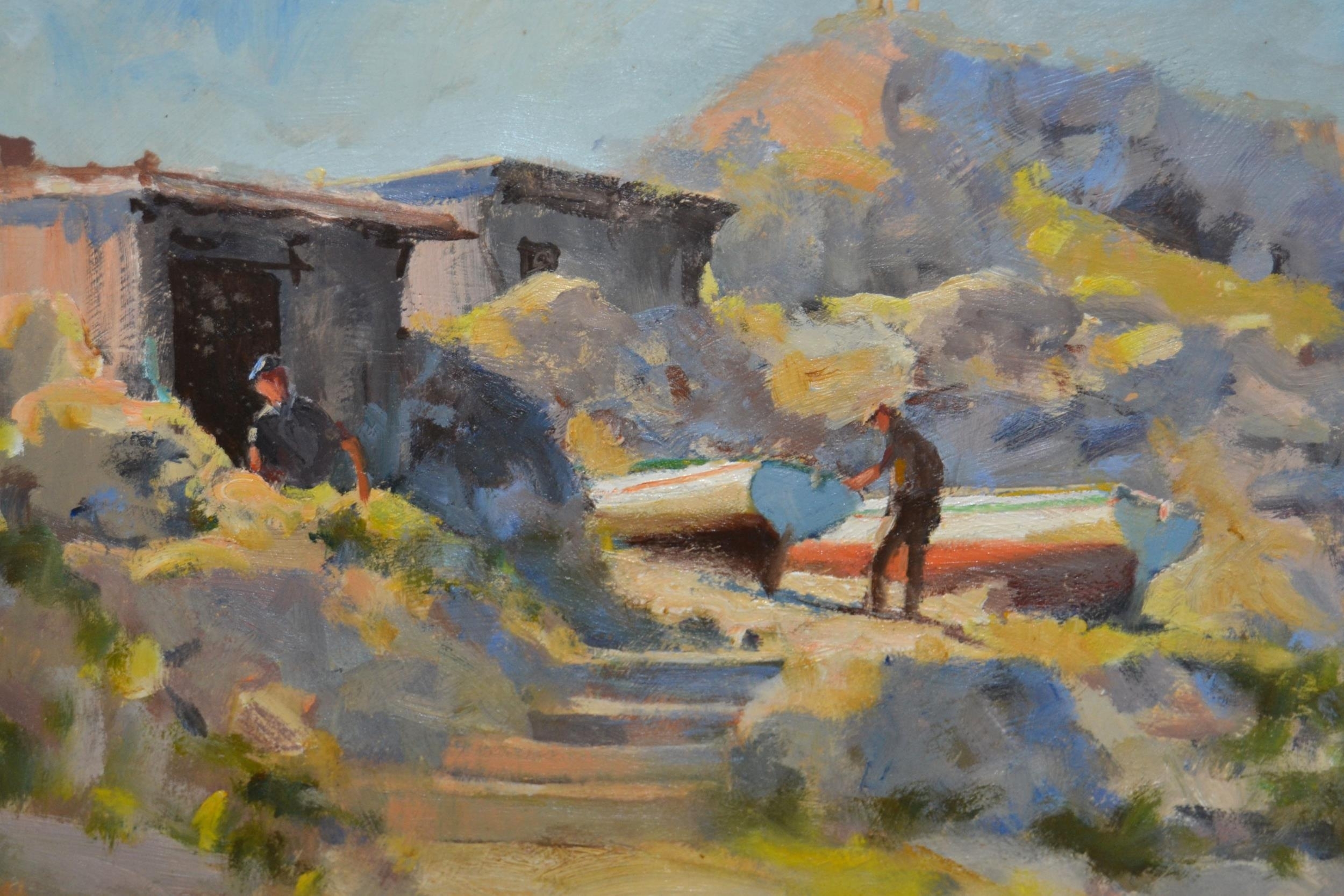 John Neale | ' Fishermen and Boats under the Acropolis | MutualArt