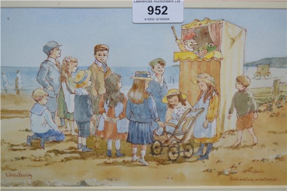 Eileen Bushby | children on a beach | MutualArt