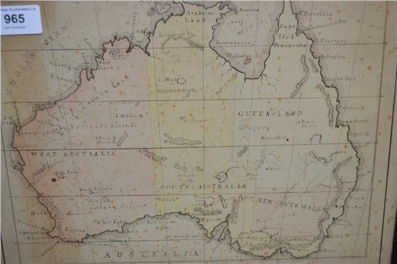 Alice Smith | Pen and ink original map of Australia (1894) | MutualArt