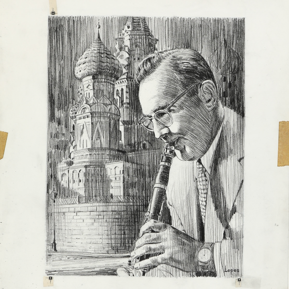 John Lopes | 1963 ”Benny Goodman” Original Drawing (1963) | MutualArt