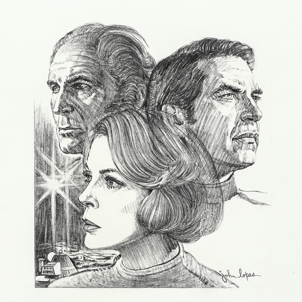 John Lopes | 1975 “Space 1999” Original Drawing (1999) | MutualArt