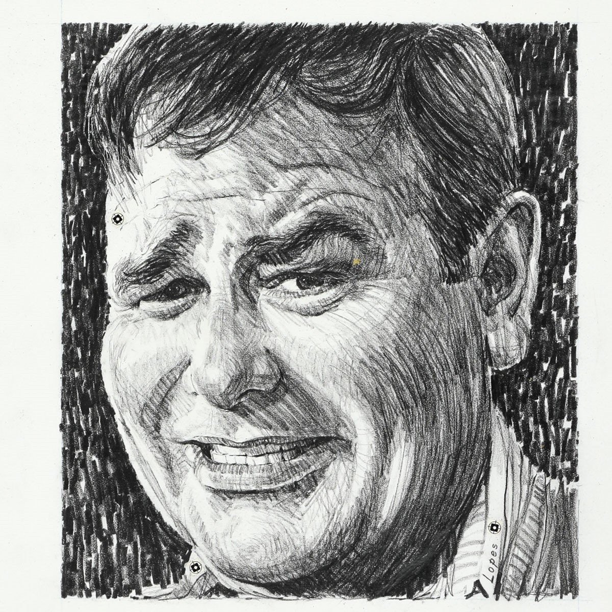 John Lopes | 1967 “Jonathan Winters” Original Drawing (1967) | MutualArt