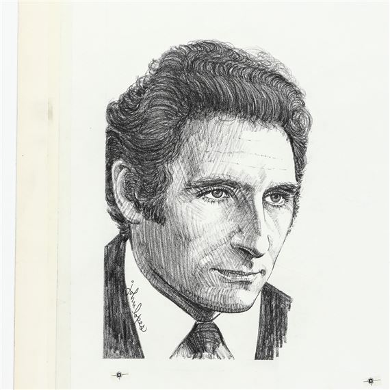 John Lopes | 1975 “Judd Hirsch” Original Drawing (1975) | MutualArt