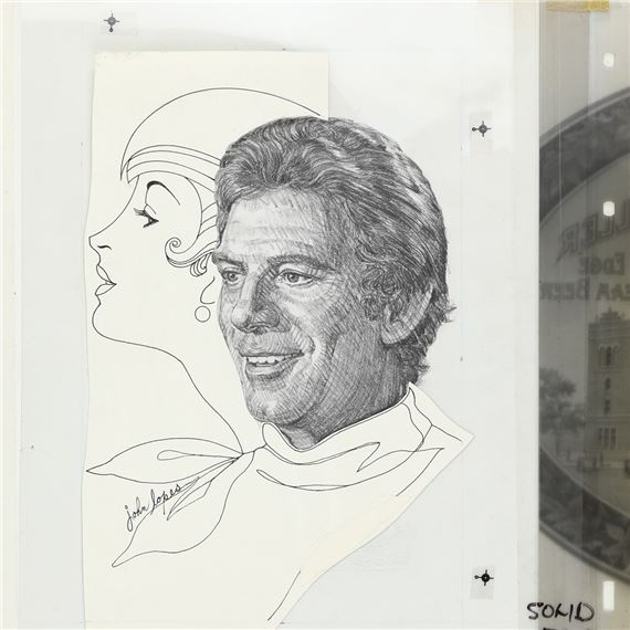 John Lopes | 1975 “Tony Franciosa” Original Drawing (1975) | MutualArt