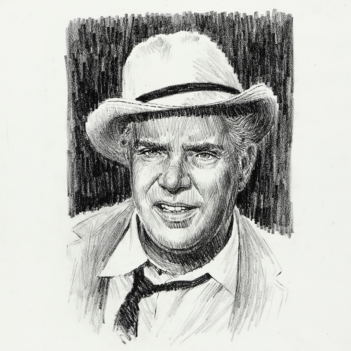 John Lopes | 1965 “Edmond O’Brien” Original Drawing (1965) | MutualArt