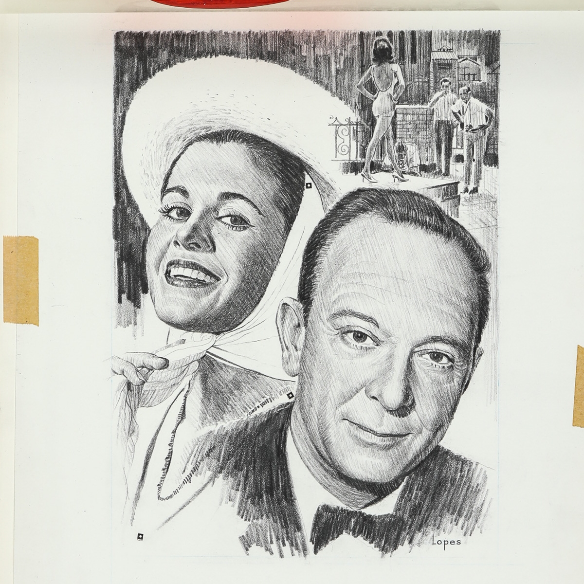 John Lopes | 1963 “Miss Universe Beauty Pageant” Original Drawing (1963 ...