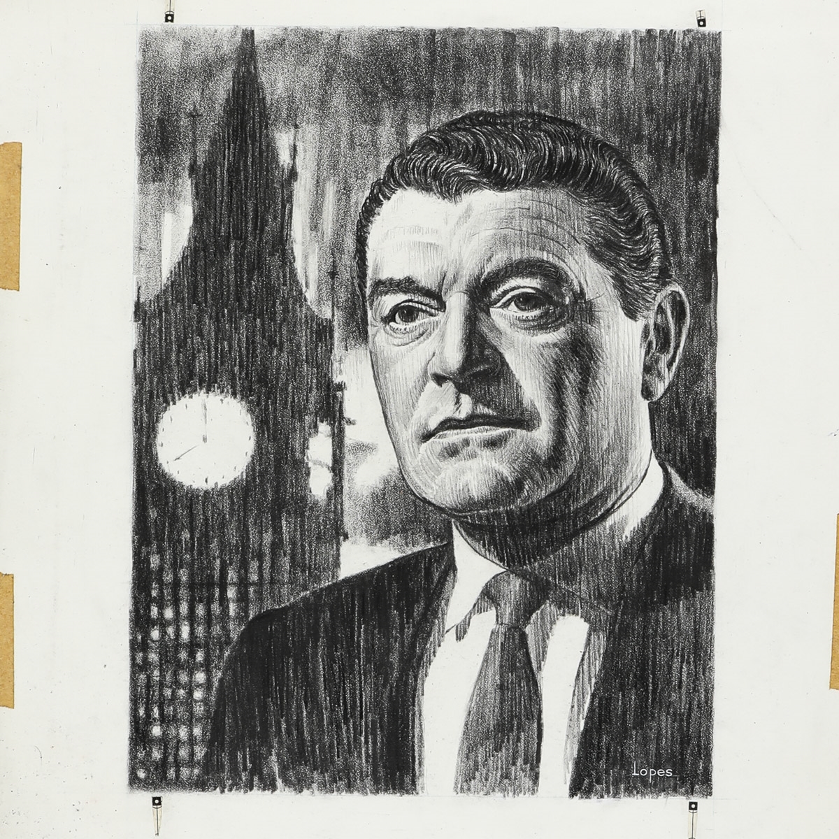 John Lopes | 1963 “Jack Hawkins” Original Drawing (1963) | MutualArt