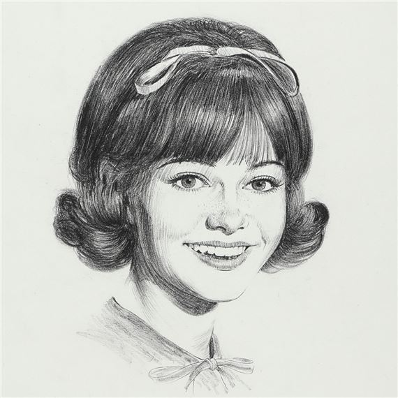 John Lopes | 1968 “Sally Fields” Original Drawing (1968) | MutualArt