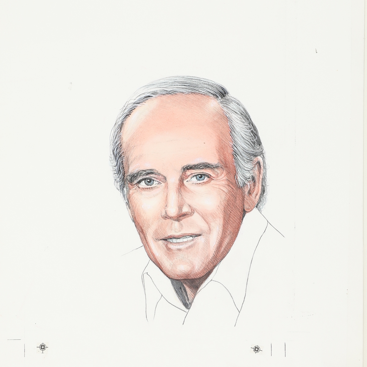 John Lopes | 1978 “Henry Fonda” Original Drawing (1975) | MutualArt