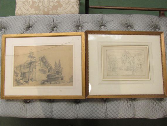 David Roberts | ARCHIBALD REID: Ath Century sketch depicting chalet ...