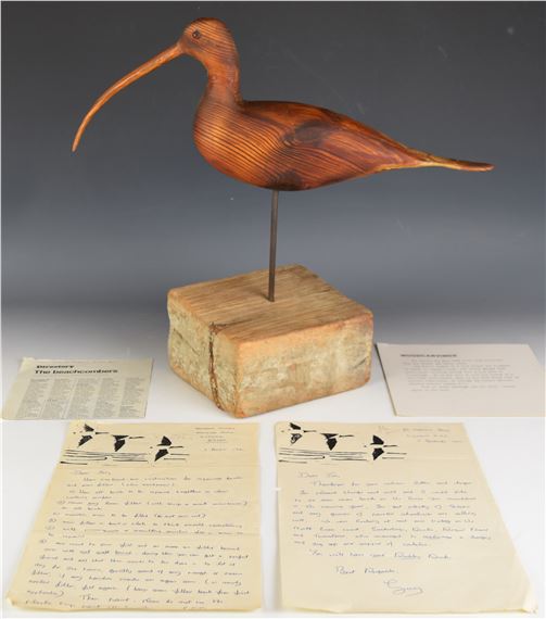 Guy Taplin | Guy Taplin (b.1939) driftwood sculpture of a curlew, dated ...