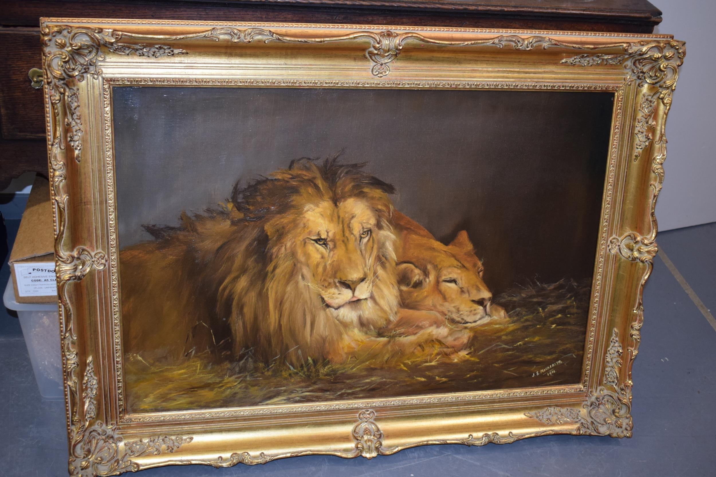J. Mackereth | Lion and Lioness | MutualArt