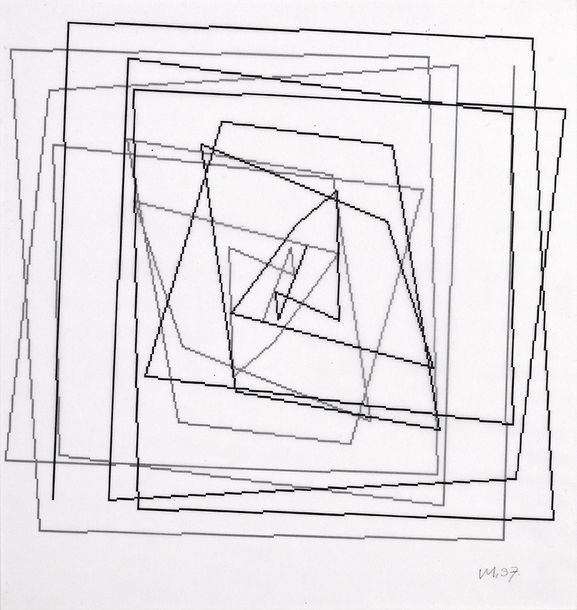 Vera Molnar | Vera MOLNÁR (1924-2023) Inverted in transparency (1997 ...