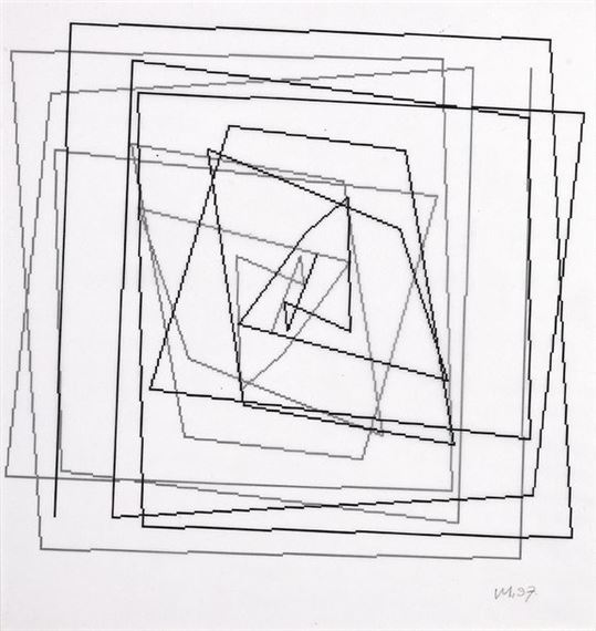 Vera Molnar | Vera MOLNÁR (1924-2023) Inverted in transparency (1997 ...