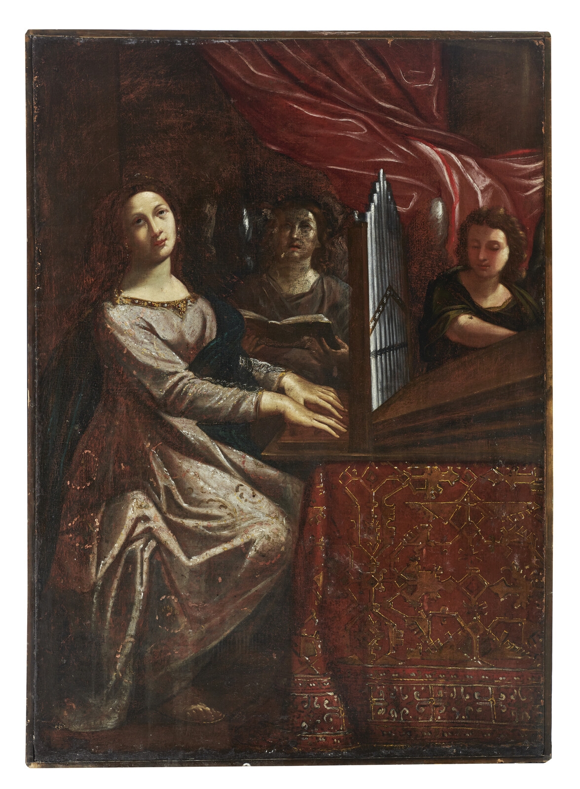Tuscan School, 17th Century | Saint Cecilia at the spinet | MutualArt