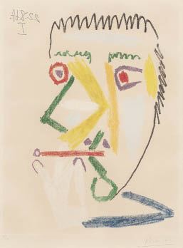 Pablo Picasso | Fumeur à la cigarette rouge (1167) | MutualArt