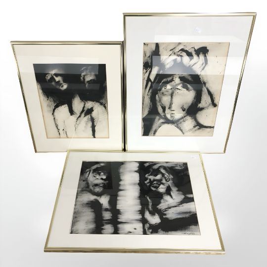 Rodriguez | Three portrait paintings | MutualArt