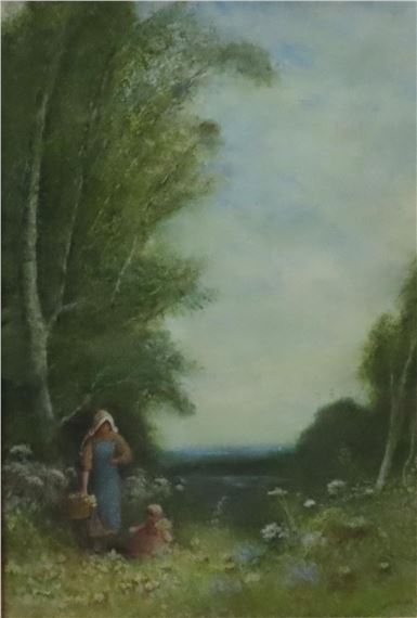 Frederick Hines | GATHERING SUMMER FLOWERS | MutualArt