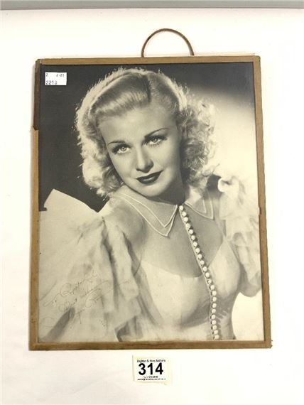 Ginger Rogers | A SIGNED PORTRAIT PHOTOGRAPH OF GINGER ROGERS | MutualArt